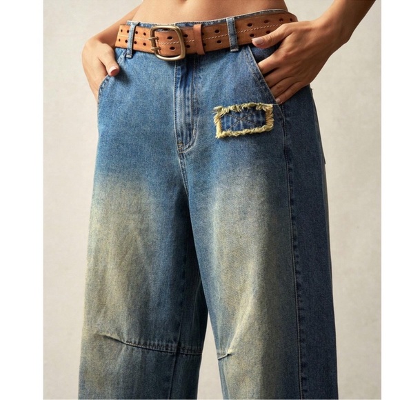 Couture Gypsy | Jeans | Medium Wash Patch Cuff Denim Jeans S M L Xl ...
